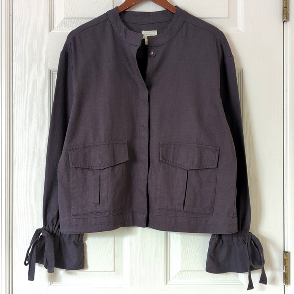 Caslon | Jackets & Coats | Caslon Classic Linen Blend Collarless ...